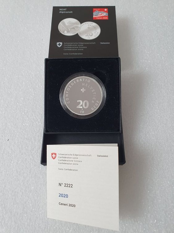 Gedenkmünze NEAT - Ceneri Alptransit (Neu und originalverpackt) in Münsingen für CHF 55 – mit ...