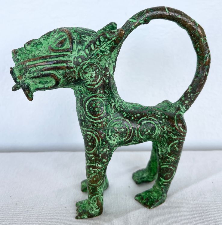 feiner alter Leopard Bronze Benin Höhe 13 cm (Gebraucht) in Rüthi (Rheintal) für CHF 85 – mit ...