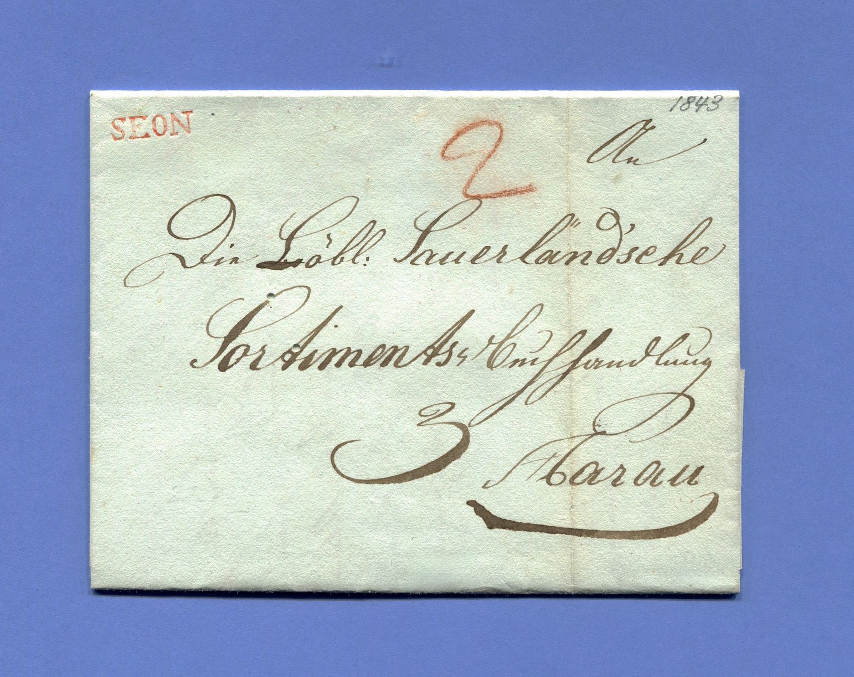 Faltbrief von Seon AG nach Aarau (Gebraucht) in Maggia für CHF 12 – mit ...