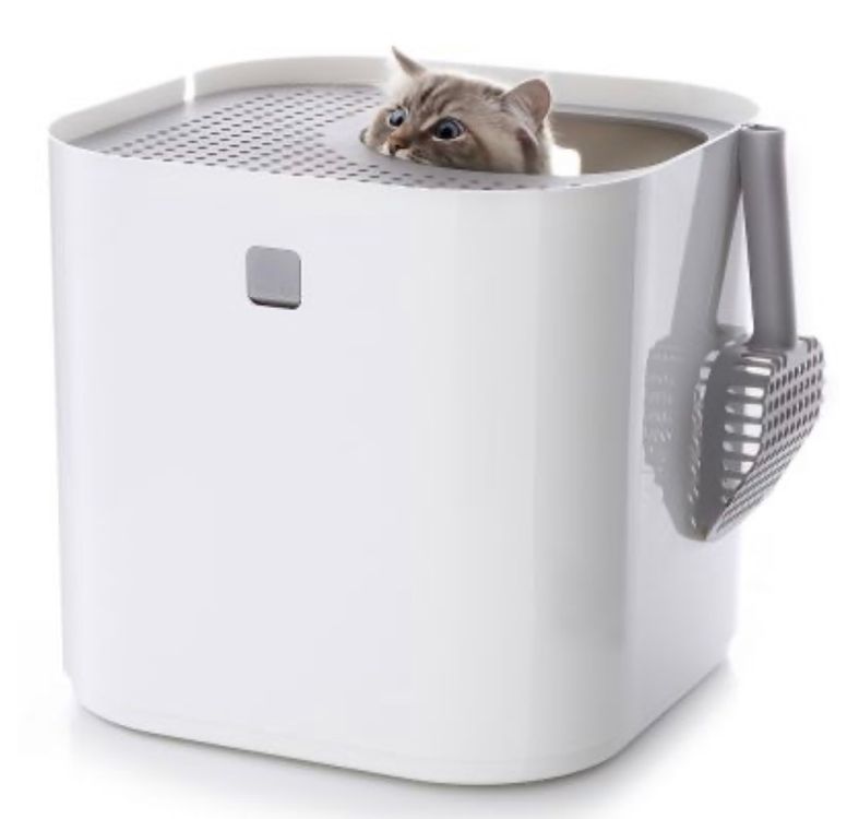Modcat Katzentoilette weiss inkl 2 neue orig Säcke!! (Gebraucht) in ...