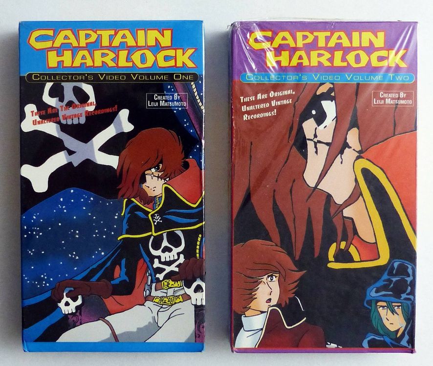 CAPTAIN HARLOCK #1-2 SEALED ANIME VHS TAPES MATSUMOTO U.S.A. (D ...