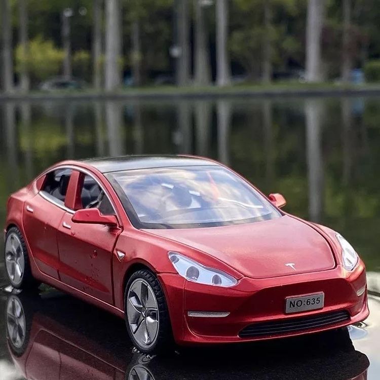 Modellauto 1:32 Tesla Model 3 rot Geschenkidee! (Neu und ...