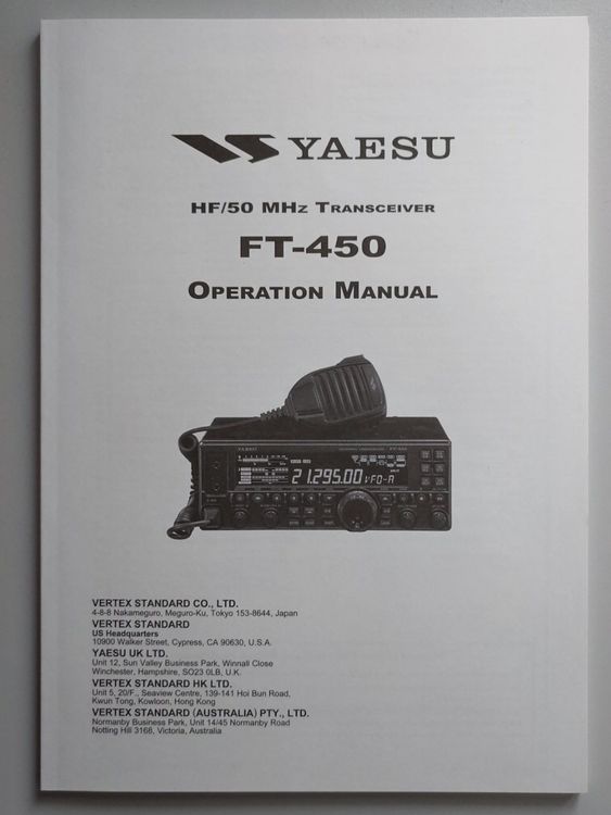 Transceiver Yaesu FT-450 KW / 50MHz, neuwertig | Kaufen auf Ricardo