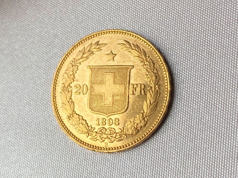 💥Blitzangebot: 20 Fr. Helvetia 1893 - 0.1 Mio - Sehr RAR (Gebraucht) in ...