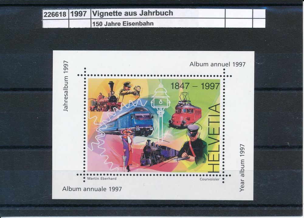 1997 Vignette aus Jahrbuch, 150 Jahre Eisenbahn | Kaufen auf Ricardo