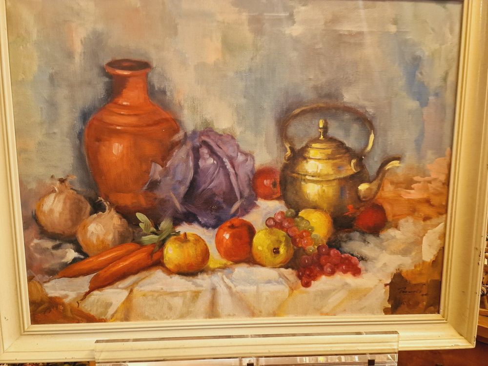 GEMÄLDE STILLLEBEN ÖL AUF LEINWAND, SIGNIERT | Kaufen auf Ricardo