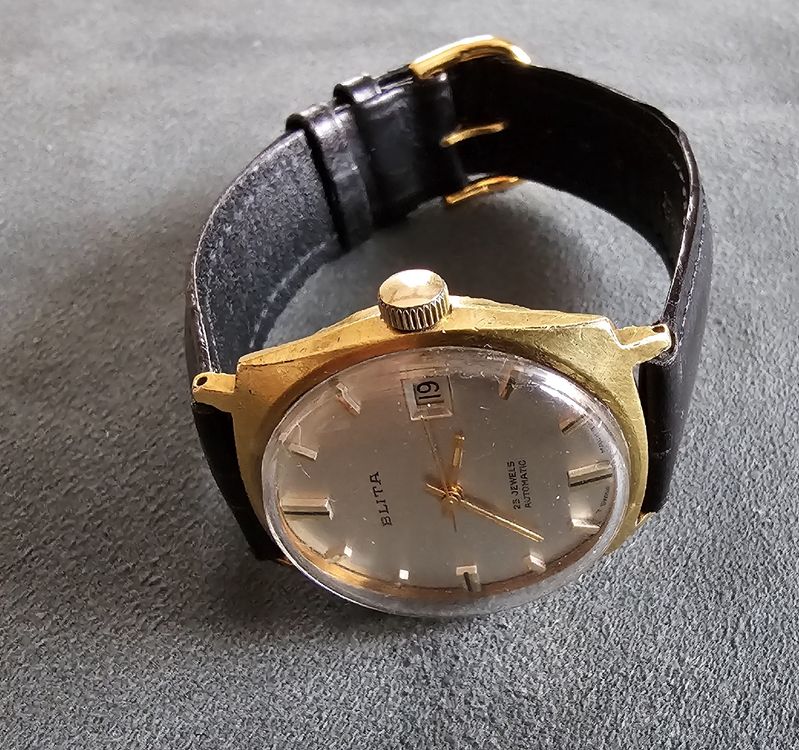 BLITA Automatic 20 microns Gold Swiss Made Herrenuhr 33mm (D'occasion ...