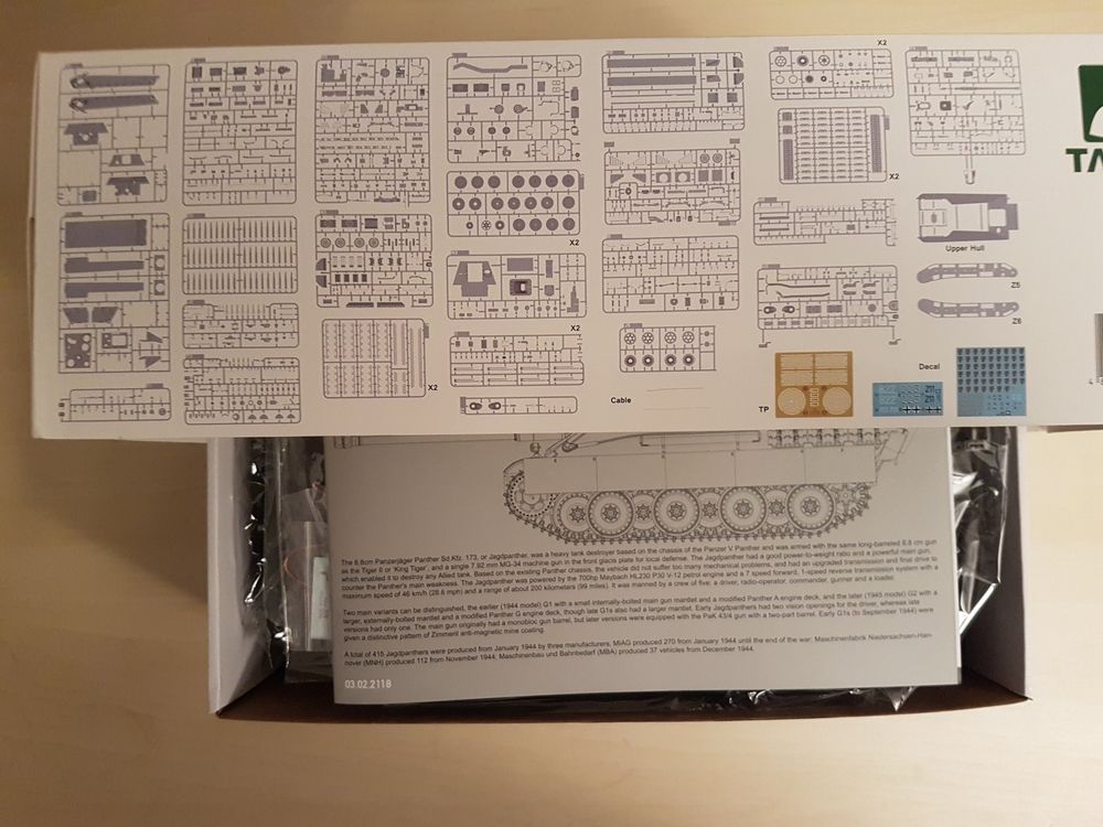 1:35 Jagdpanther G2 Interior kit - Takom 2045 (Neu (gemäss Beschreibung ...