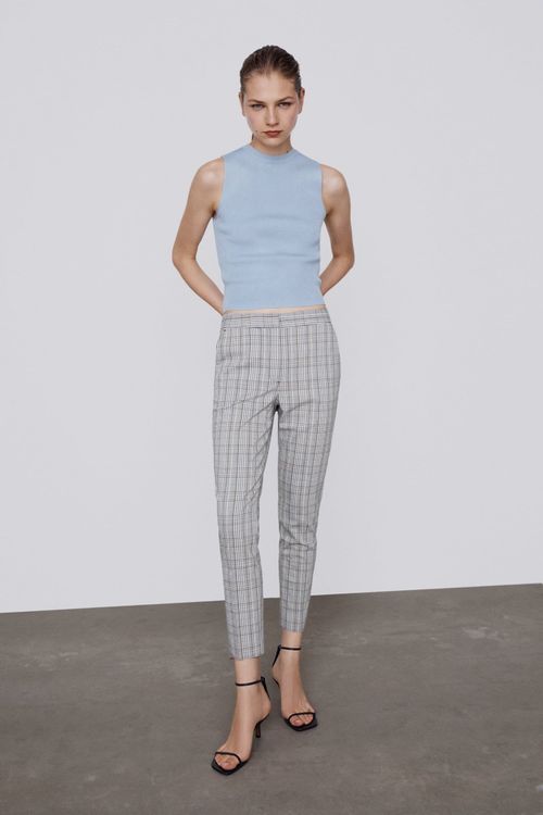 ZARA karierte slim Hose Gr.M (38) NEU (Neu (gemäss Beschreibung)) in ...