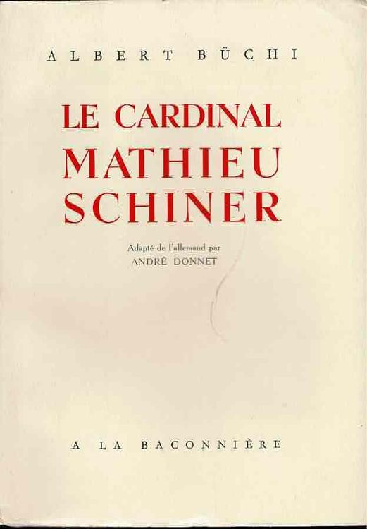 Alb. Büchi: Le cardinal Mathieu Schiner | Kaufen auf Ricardo