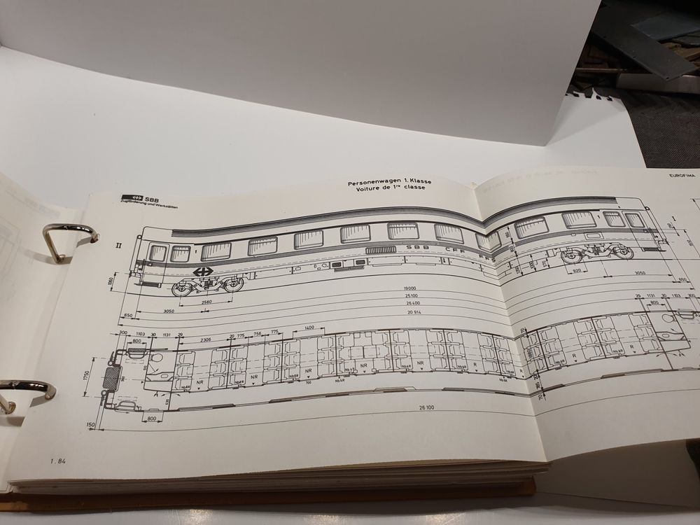 SBB Personen- und Gepäckwagen / Skizzen / Massstab 1:100 | Kaufen auf Ricardo