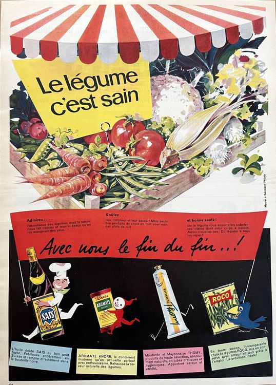 Knorr Aromat Thommy Roco - Alte Werbung / Publicité 1955 (Gebraucht) in ...