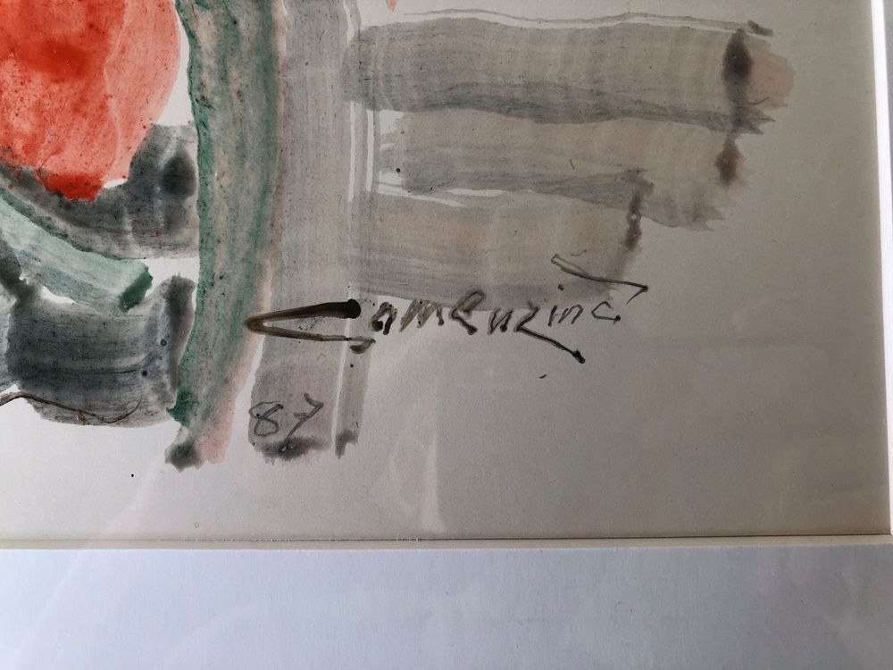 Balz Camenzind Mischtechnik Originales Gemälde Lilie sig. | Kaufen auf Ricardo