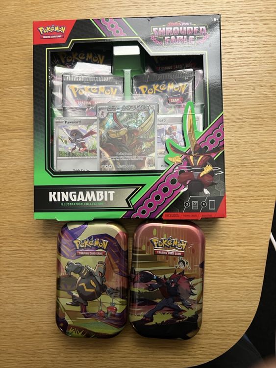 Pokémon Kingambit Kollektion & 2 Mini Tins 🇬🇧 (Neu und originalverpackt ...