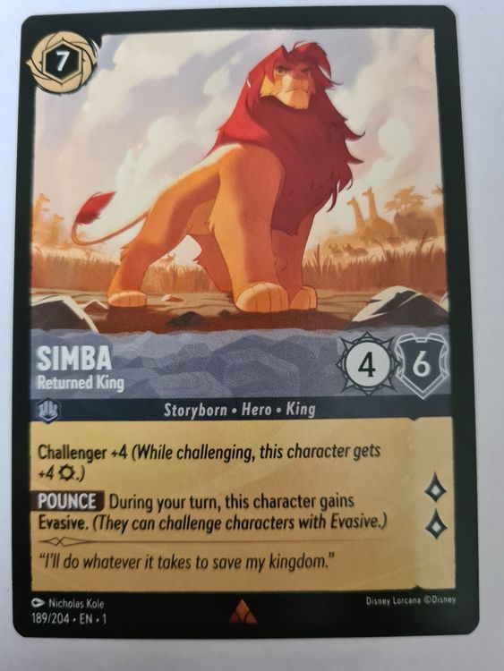 Lorcana, Simba - Returned King, 189 | Kaufen auf Ricardo