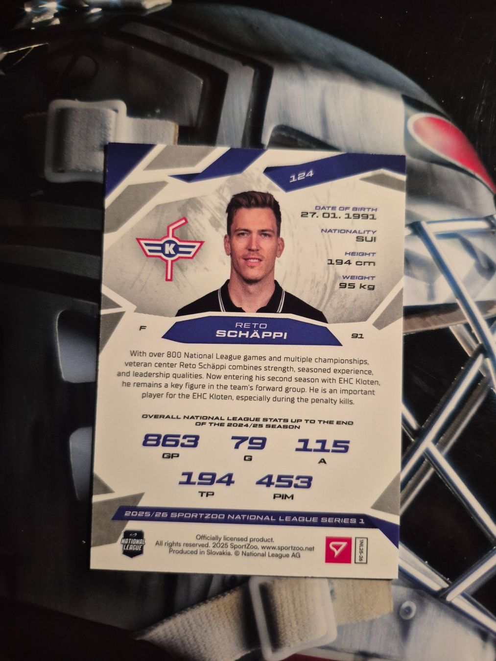 Reto Schäppi EHC Kloten 2025/26 Sportzoo (Gebraucht) in Treiten für CHF ...