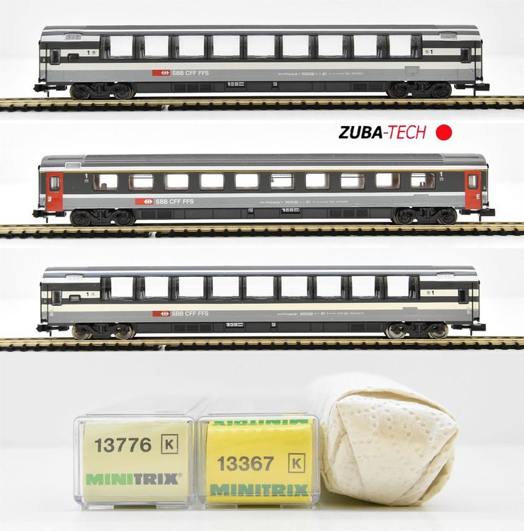 Minitrix 3x EuroCity Personenwagen SBB N (Gebraucht) in St. Gallen für CHF 64 – mit Lieferung ...