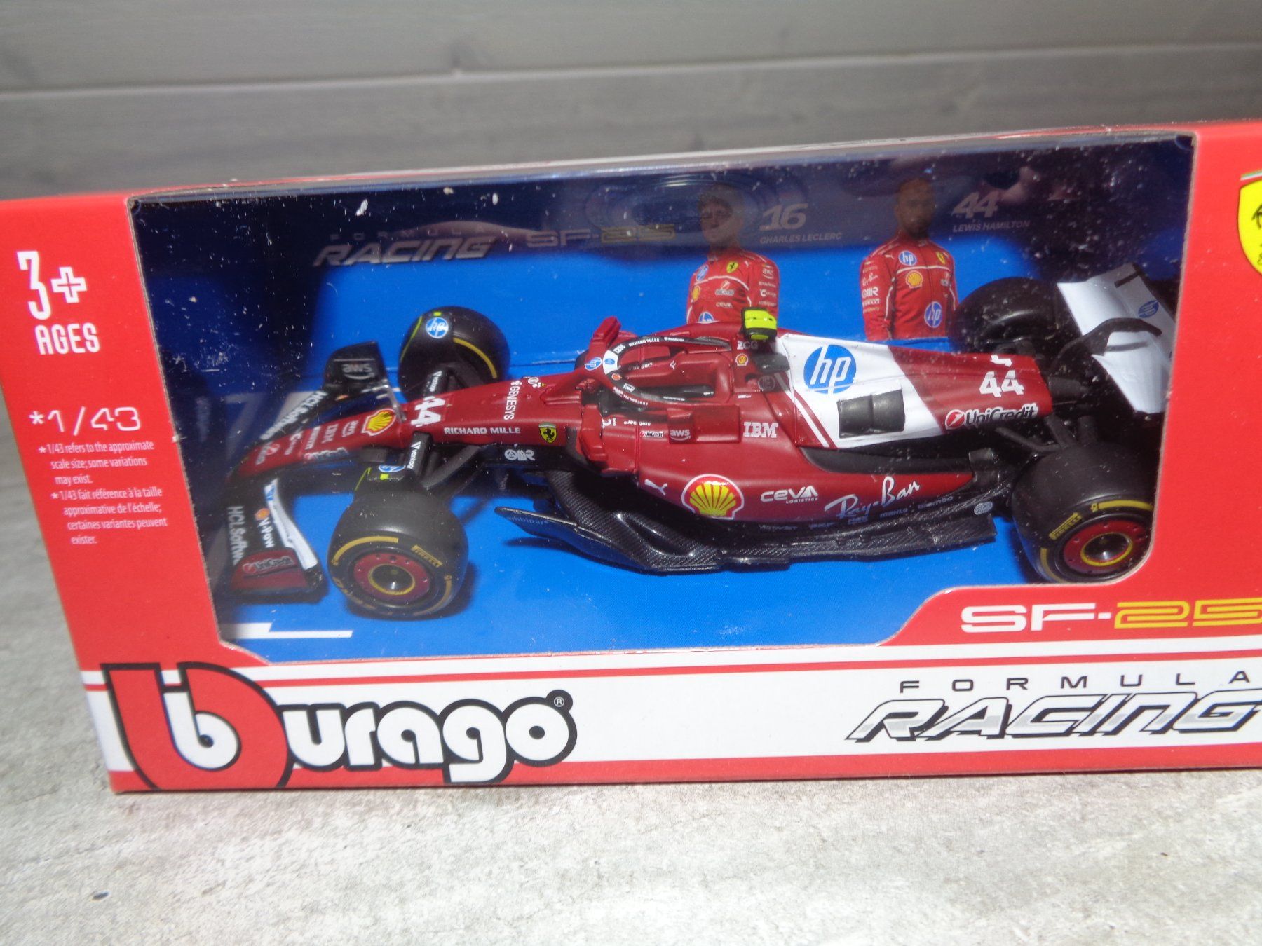 Bburago 1:43 F1 Ferrari SF-25 Lewis Hamilton 2025 (Neuf avec emballage ...