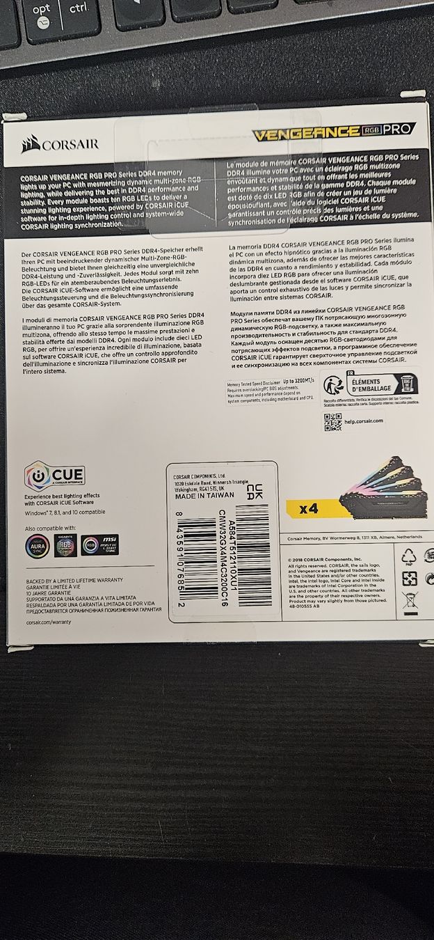 Corsair Vengeance PRO RGB 32GB DDR4 3200Mhz NEU (4x8GB) (Neu und ...