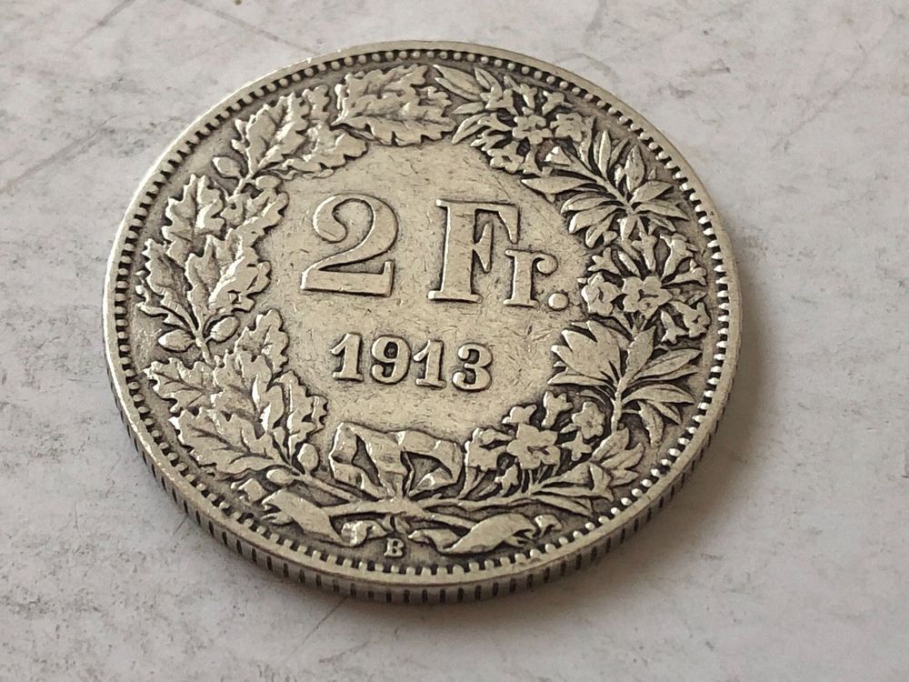 Schweiz 2 Franken 1913 Silber Rar (Gebraucht) in Flumenthal für CHF 12 – mit Lieferung auf ...