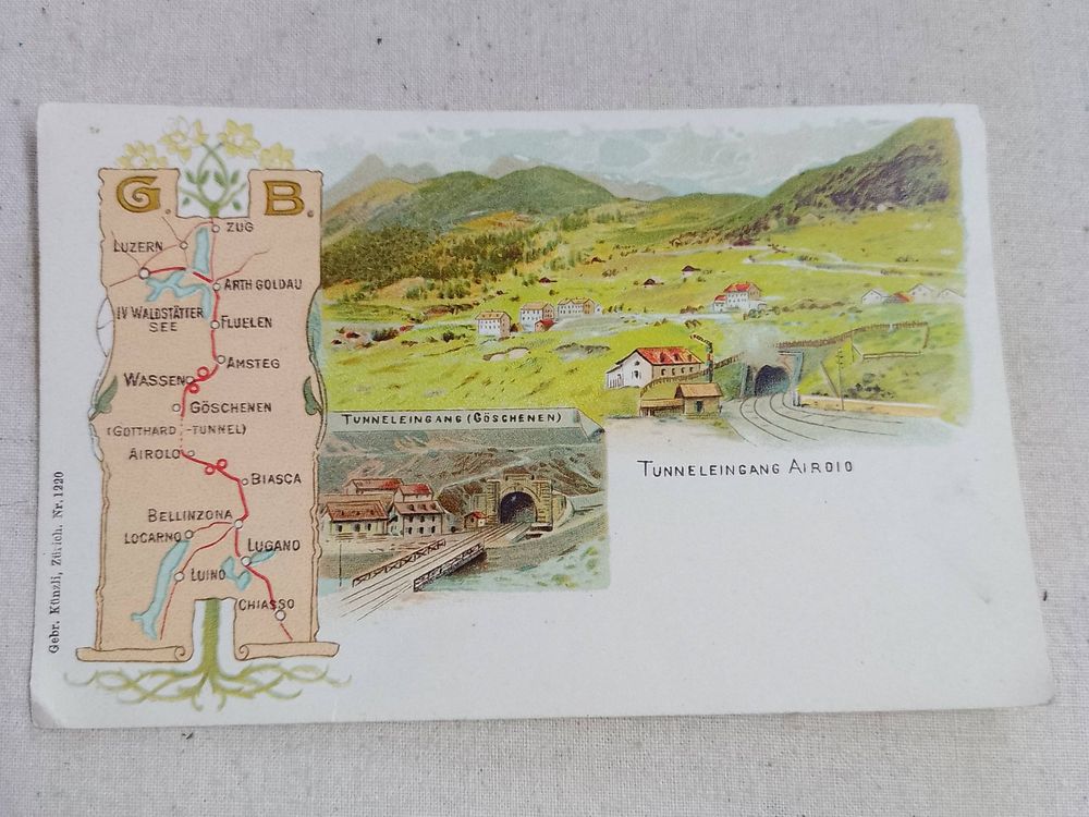Gotthard - Bahn - "Airolo" - litho (Gebraucht) in Sorengo für CHF 10 ...