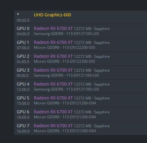 Mining Rig 8x AMD RX 6700 XT (Gebraucht) in Wettingen für CHF 1875 – mit Lieferung auf Ricardo ...