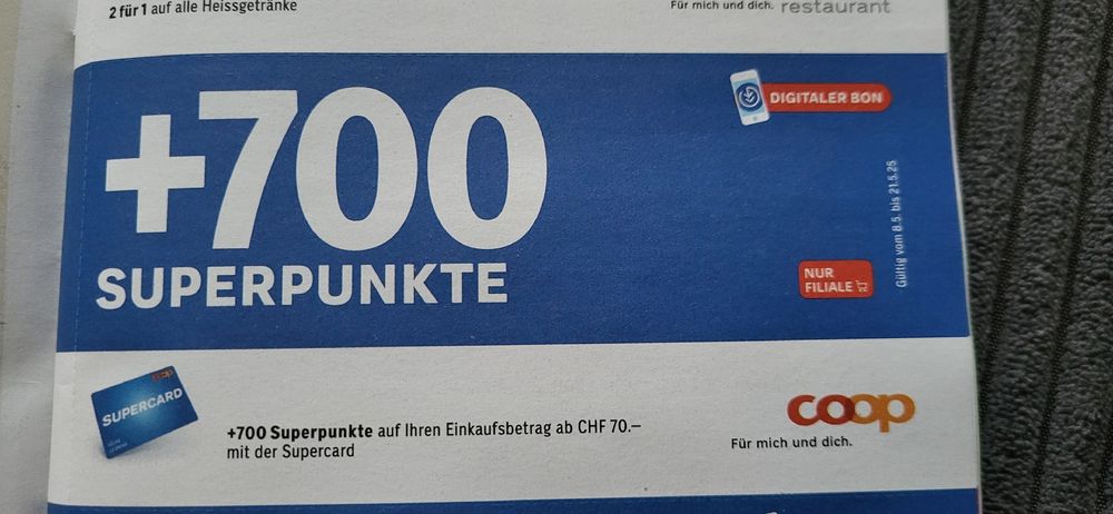 Coop Superpunkte Bon - 700 Punkte (Neu (gemäss Beschreibung)) in Uttigen für CHF 0.4 – mit ...