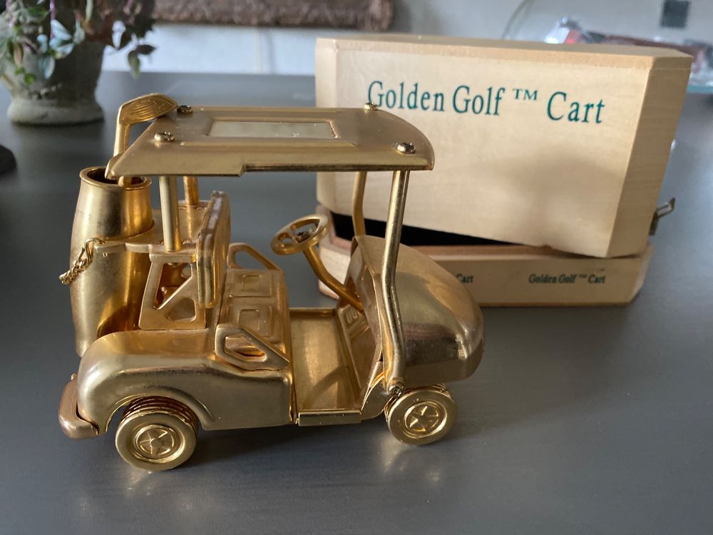 Seltener, vintage Golden Golf Cart, für Golfer-Fan | Kaufen auf Ricardo