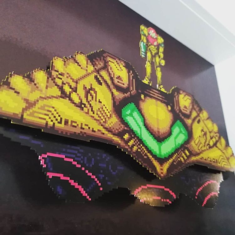 Super Metroid Gunship Shadow Box Diorama (SNES) (Neu (gemäss ...