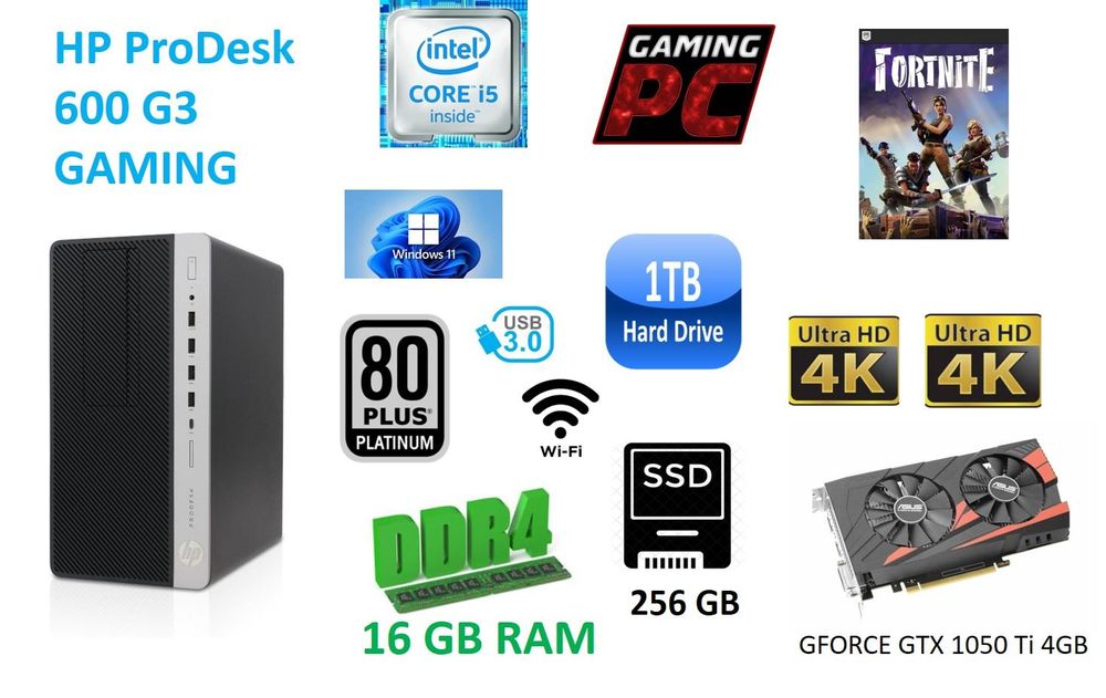 GAMING PC HP 600 G3 i5 GTX 1050 TI (Gebraucht) in Meggen für CHF 385 – mit Lieferung auf Ricardo ...