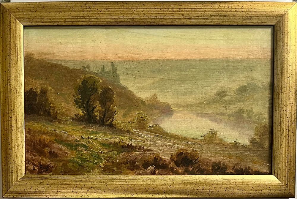 Antike Herbst Landschaft Gemälde, Unleserlich Signiert | Kaufen auf Ricardo