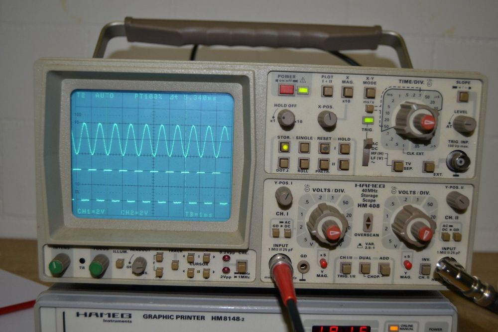 HAMEG HM 408 Oszilloskop + HAMEG HM 8148 Graphic Printer (Gebraucht) in ...