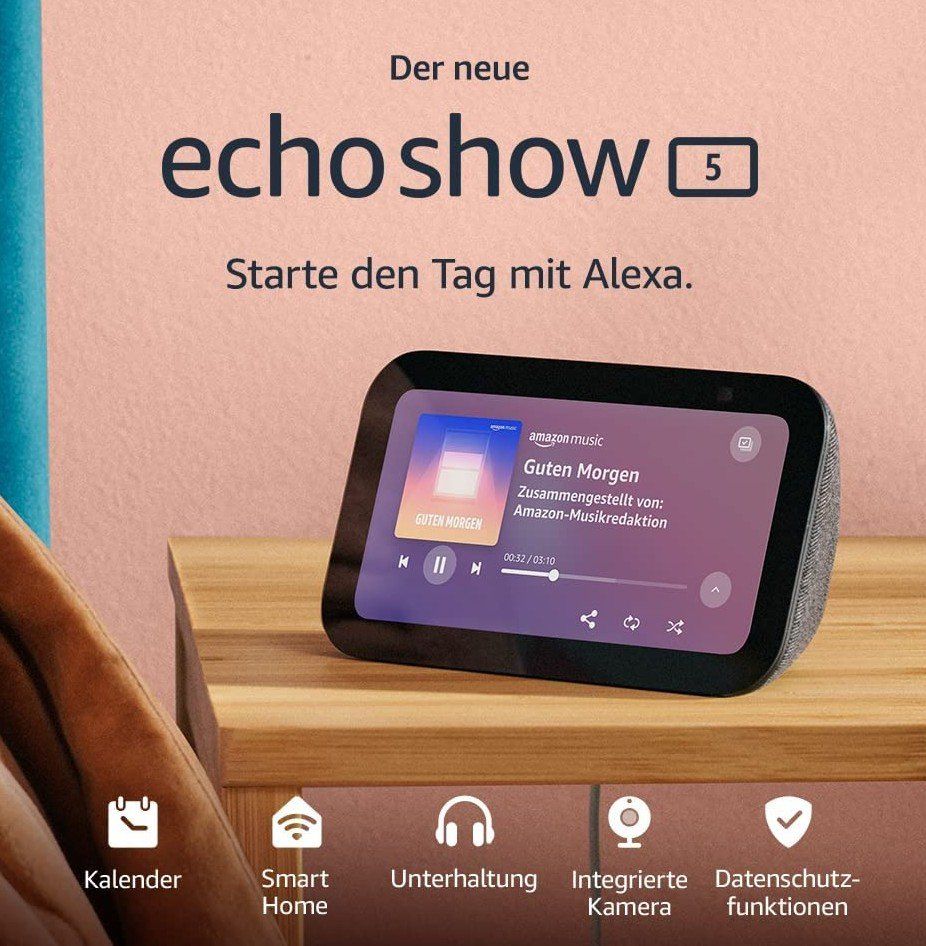 Amazon Alexa Echo Show 5 (3. Gen) Anthrazit NEU (Neu und ...