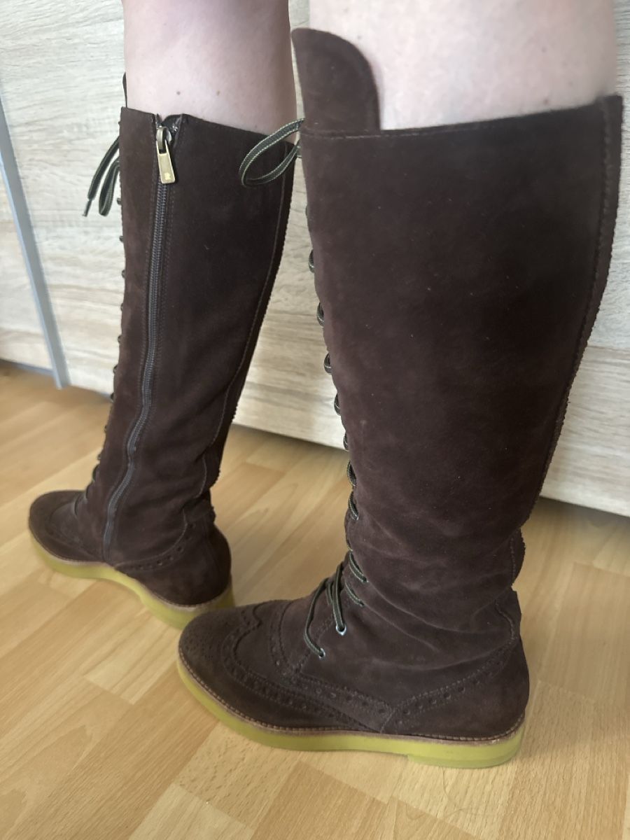 Bottes Fratelli Rossetti en daim marron, taille 36. (Neuf (Voir ...
