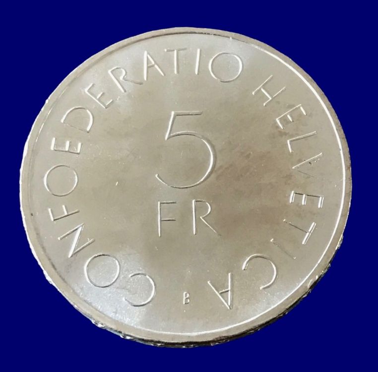 Schweiz 5 Franken Silber Gedenkmünze Jahrgang 1963 (Gebraucht) in Winterthur für CHF 8 – mit ...
