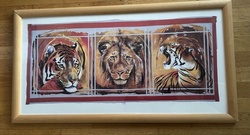 Rolf Knie Bild Tiger und Löwe gerahmt (Gebraucht) in Wädenswil für CHF 35 – nur Abholung auf ...