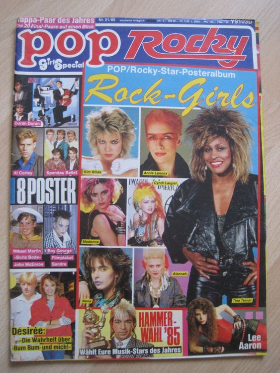Pop Rocky Nr 21 Okt 1985 Tina Turner Kim Wilde S Ballett &&& | Kaufen auf Ricardo