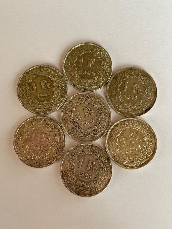 7 stk. 1.- silber. (4) (Gebraucht) in Bonstetten für CHF 19 – mit Lieferung auf Ricardo kaufen