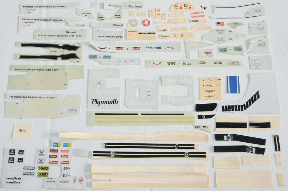 Dodge Plymouth Reste Decals Cady AMT MPC Monogram 1:24/25 (Neu (gemäss ...
