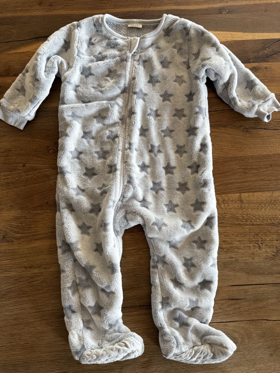Grauer Fleece-Overall für Kinder Größe 80 Next 💗 (Gebraucht) in ...