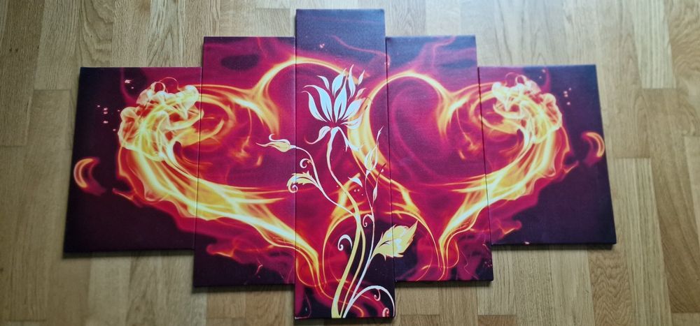 5- teiliges Bild Herzmotiv | Kaufen auf Ricardo