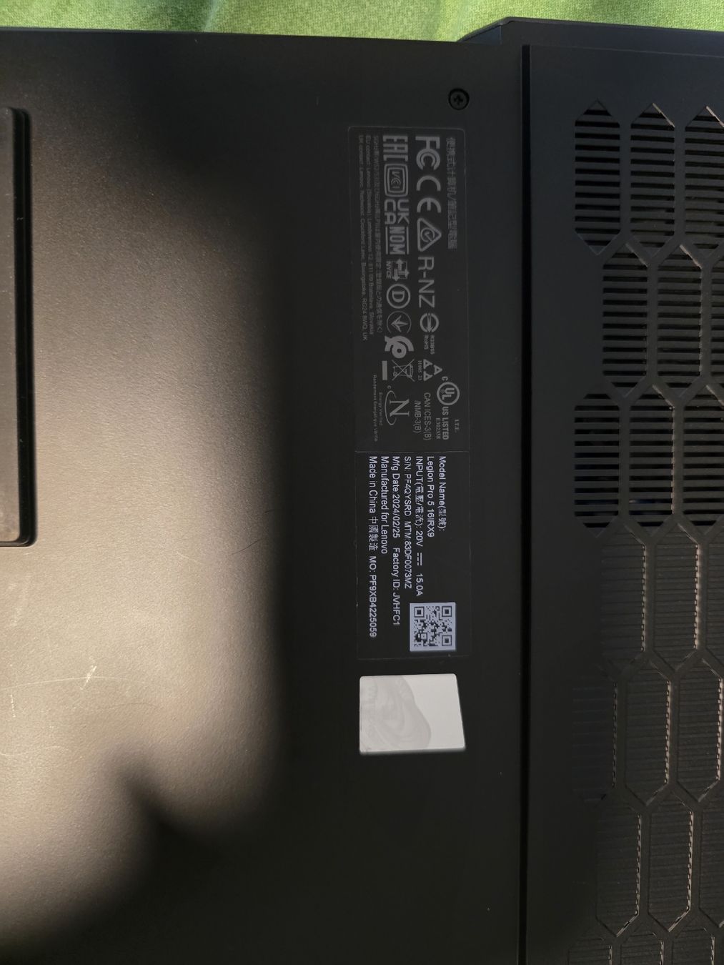 Gamin Laptop RTX4070 i9 32Gb Ram / Lenovo Legion Pro. NP 2k (Gebraucht ...