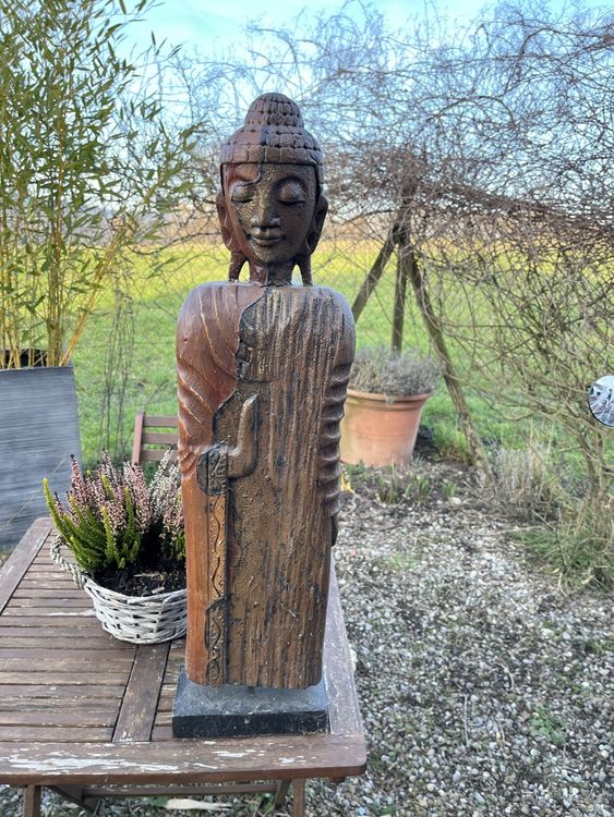 Figur Buddha Baumstamm Skulptur 20 Cm Kaufen Afrika Deko Shop