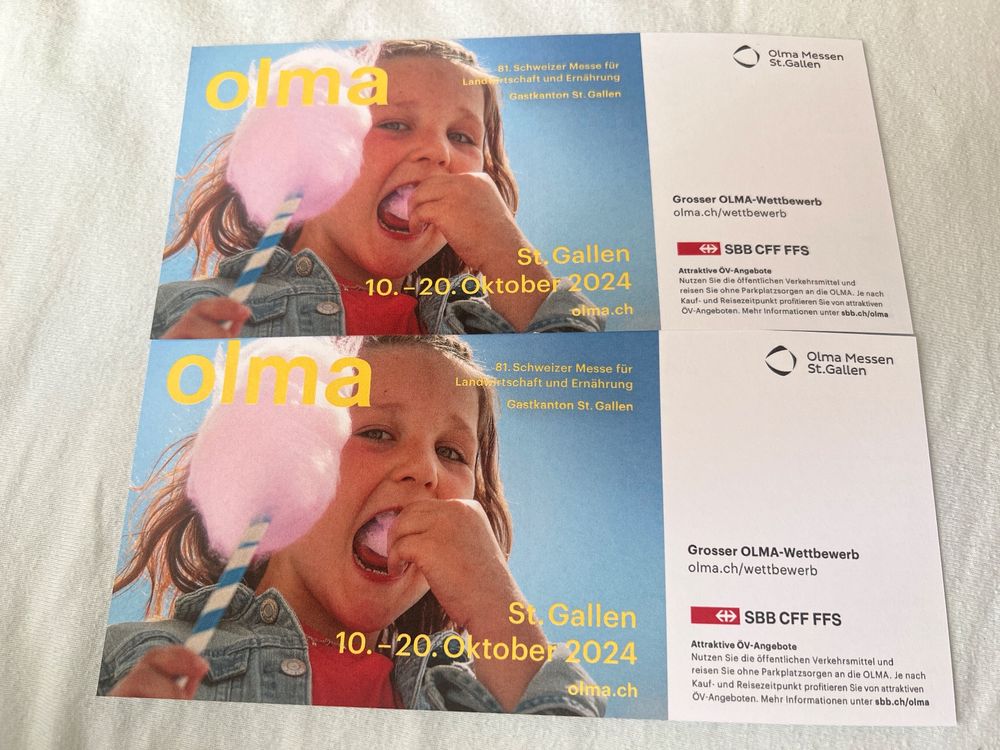 2 Eintritte für die Olma St.Gallen | Kaufen auf Ricardo