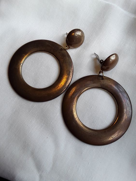 Vintage grosse Ohrclips 70er Jahre | Kaufen auf Ricardo