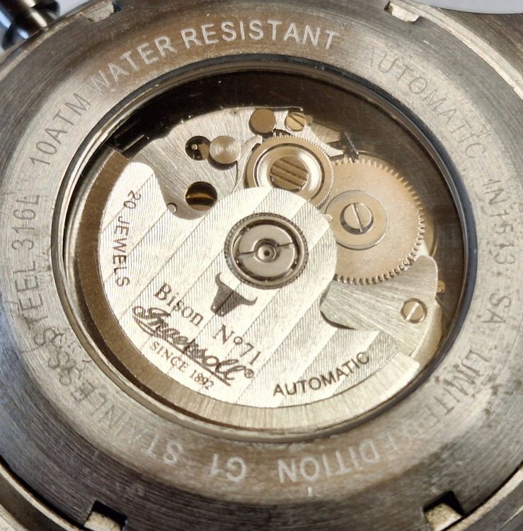 Ingersoll Bison No71 Automatik Chronograph Lederarmband Uhr (Gebraucht ...