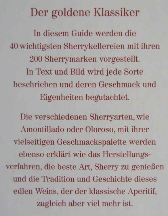 Sherry & Grappa - Der Guide für Kenner und Geniesser | Kaufen auf Ricardo