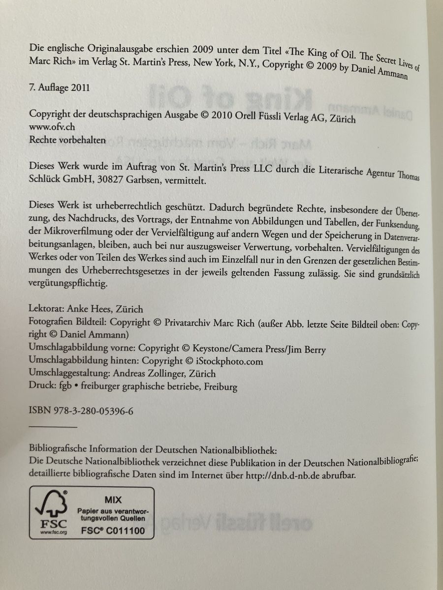 The King of Oil - Daniel Ammann (Gebraucht) in Zürich für CHF 10 – mit ...