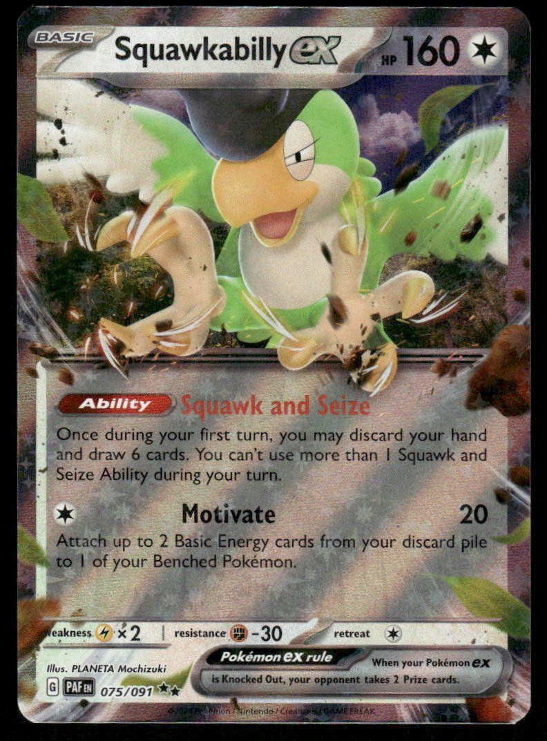 Pokemon Squawkabilly PAF 075°Double Rare/Paldeas Schicksa/EN (Neu ...