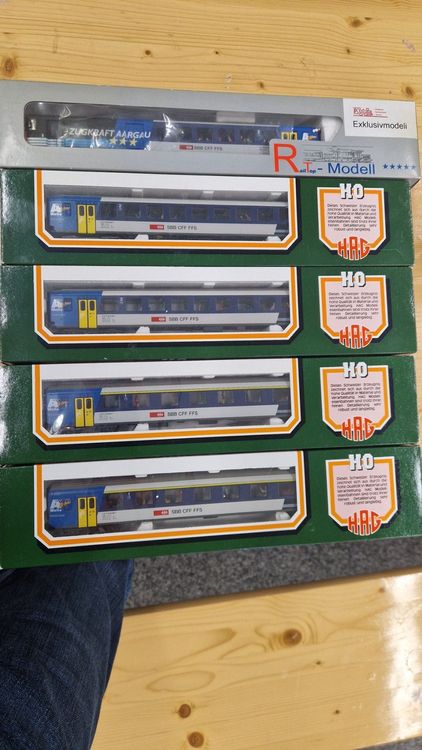 4x HAG H0 SBB CFF FFS Zugkraft Aargau Wagen Rarität (Gebraucht) in ...